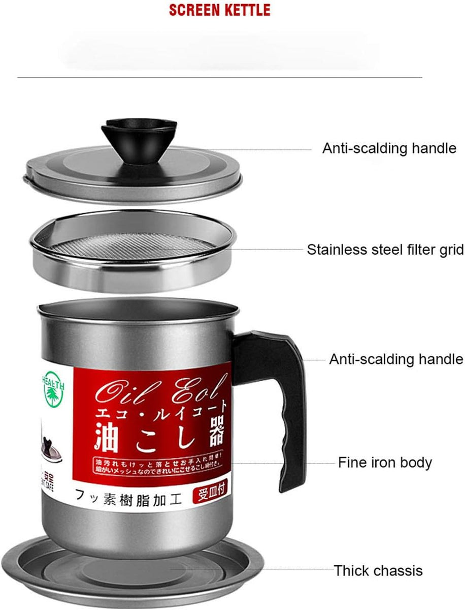 Cooking Oil Storage Grease Filter Kitchen 1.4 liter – Khushnood.pk