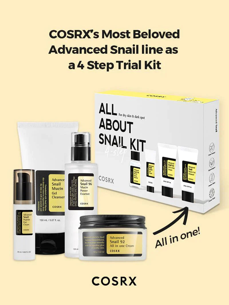 Cosrx Advanced Snail All About Snail Kit 4 Step – Khushnood.pk