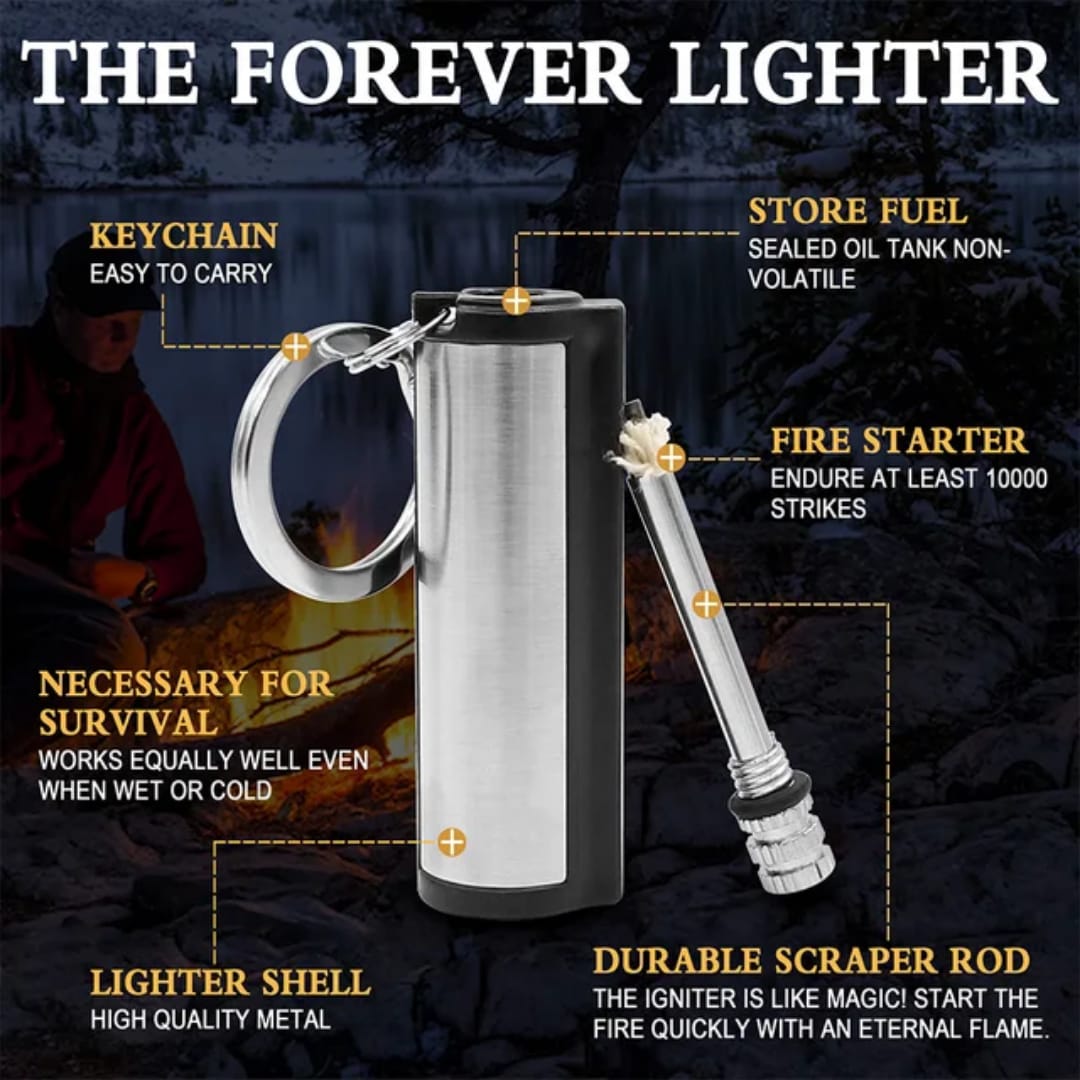 Fire Starter Flint Match Lighter Keychain – Khushnood.pk